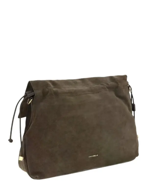 COCCINELLE Medium Lidia Suede Shoulder Bag - Green