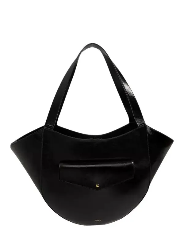 WANDLER Hortensia Slouch Leather Tote Bag - Black