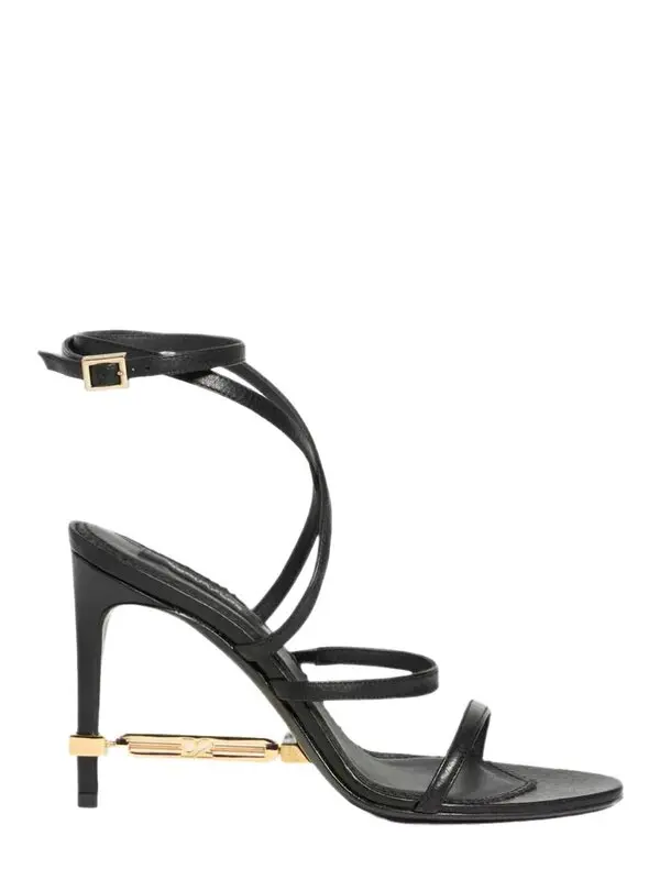 Dsquared2 Strappy Stiletto Sandals With Logo Detail - Black