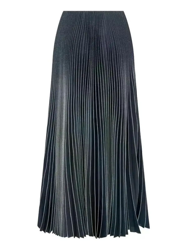 Fabiana Filippi Pleated Pinstripe Maxi Skirt - Blue