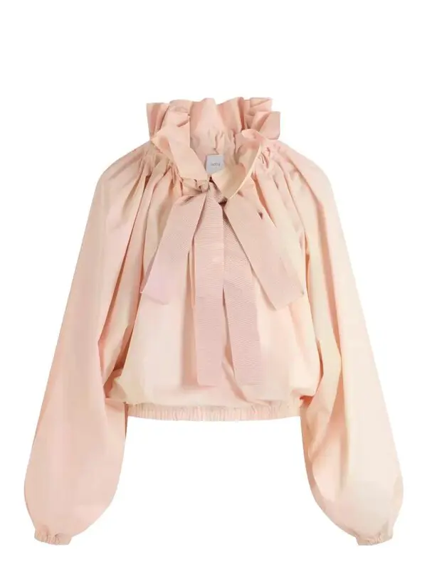 PATOU Ruffled Bow Detail Top - Pink
