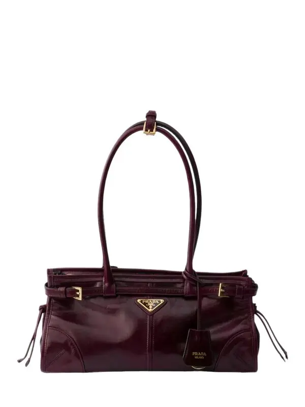 Prada Bonnie Medium Leather Bag - Purple