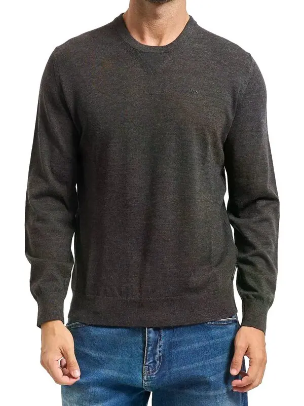 Armani Exchange Logo Embroidered Sweater - Grey