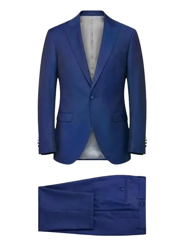 PAOLONI Single-breasted Peaked-lapel Suit - Blue