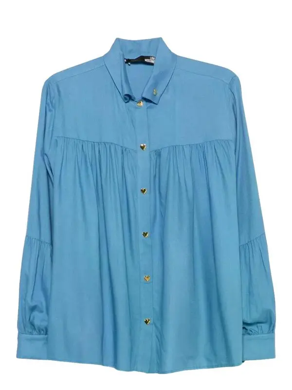 Moschino Heart Button Shirt - Blue