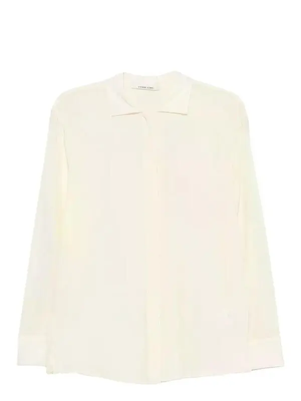 Liviana Conti Concealed-front Buttoned Shirt - Neutrals
