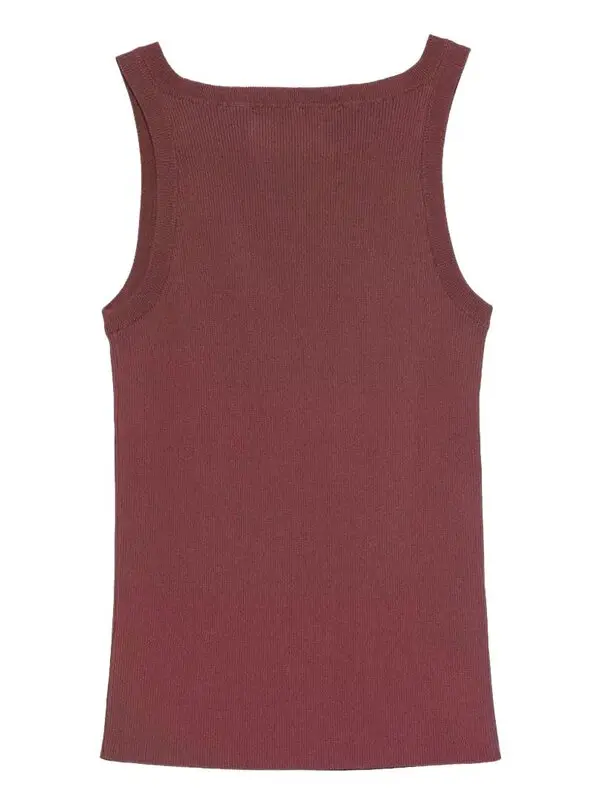 Liviana Conti Ribbed-knit Top - Red