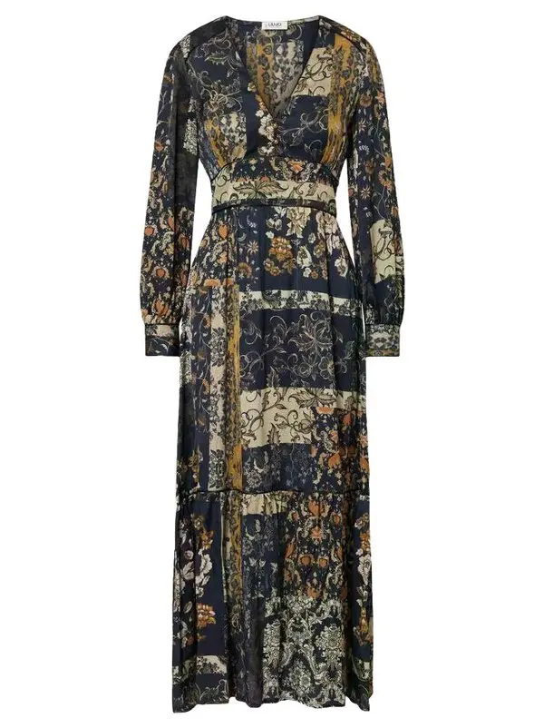Liu Jo Paisley Print Long Sleeve Dress - Blue