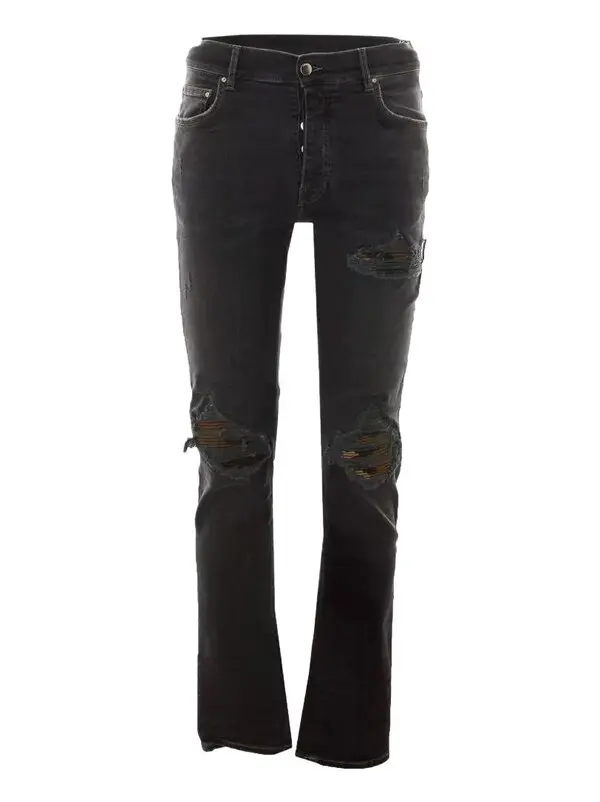 Amiri Mx1 Camo-patch Jeans - Black