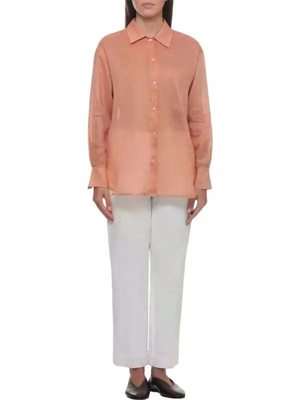 Marella Ramie Button-up Shirt - Pink