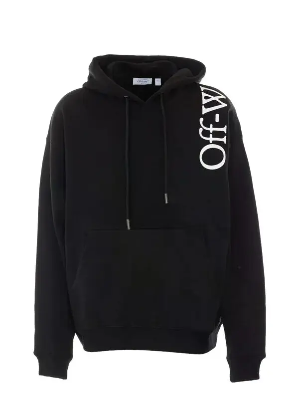 Off-White Logo-print Drawstring Hoodie - Black