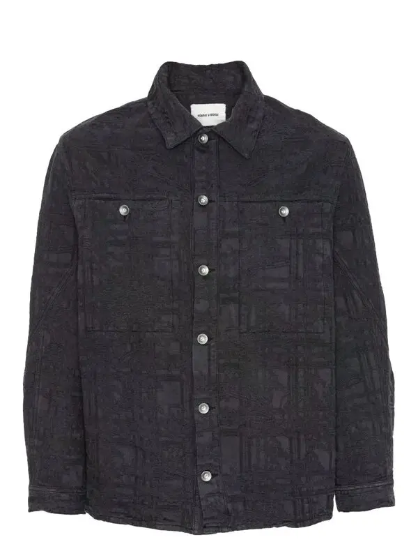 Henrik Vibskov Toadally Jacquard Shirt Jacket - Black