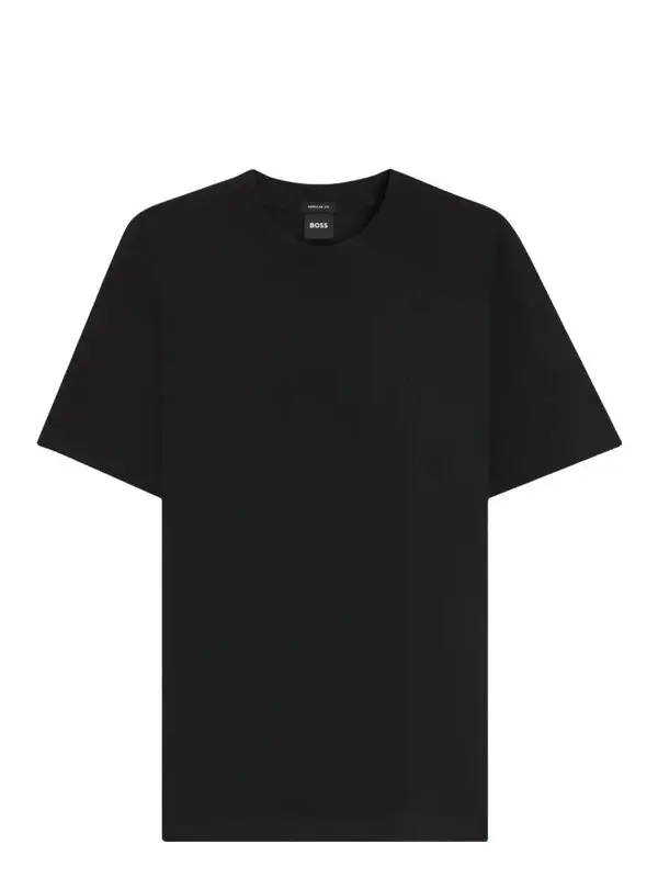 BOSS Logo-embroidered T-shirt - Black