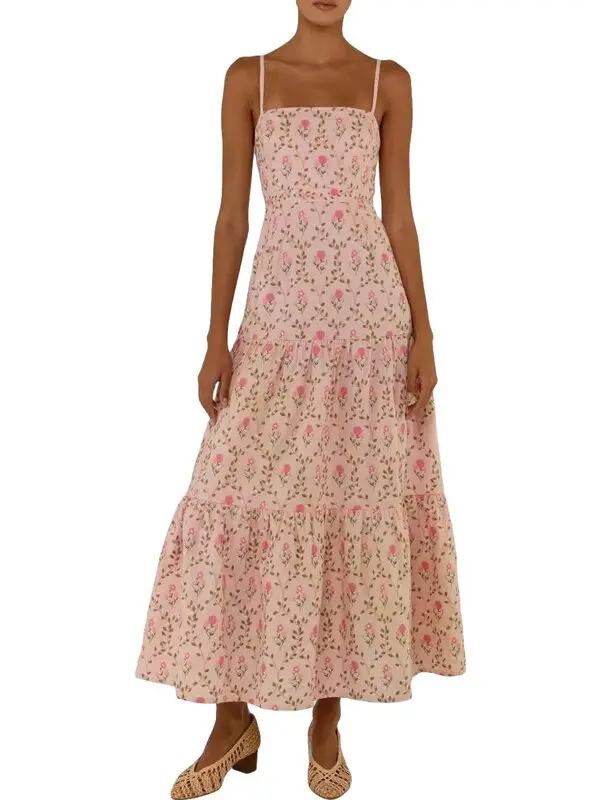 PALM. NOOSA Kira Floral-print Midi Dress - Pink