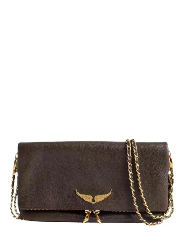 Zadig&Voltaire Rock Leather Clutch Bag - Brown