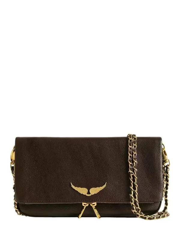 Zadig&Voltaire Rock Leather Clutch Bag - Brown