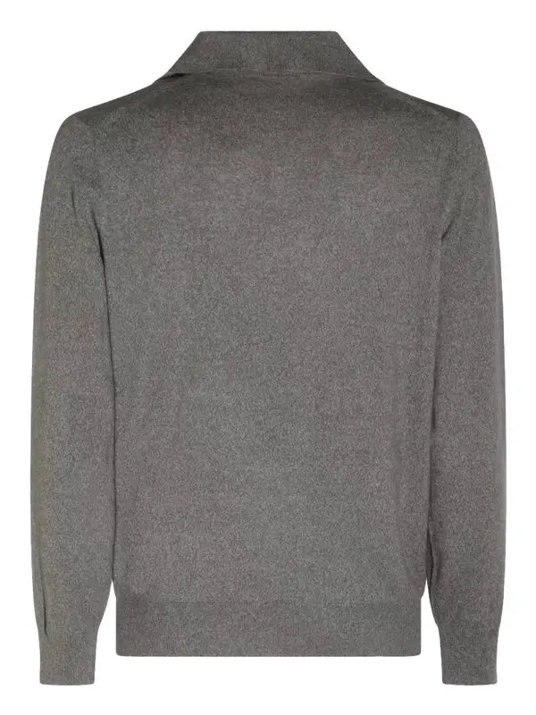 Brunello Cucinelli Cashmere Polo-collar Sweater - Grey