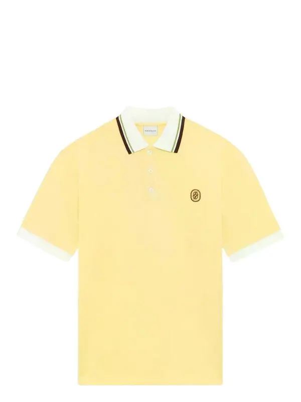 Drole De Monsieur D Mirror Logo-embroidered Polo Shirt - Yellow