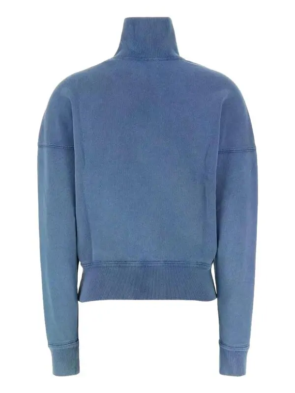MARANT ETOILE Logo-print Half-zip Sweatshirt - Blue