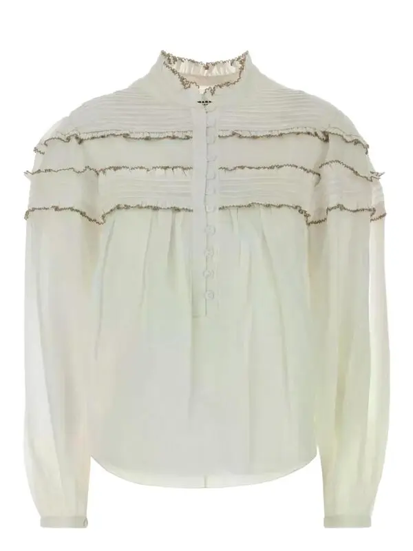 MARANT ETOILE Doane Ruffled Blouse - White
