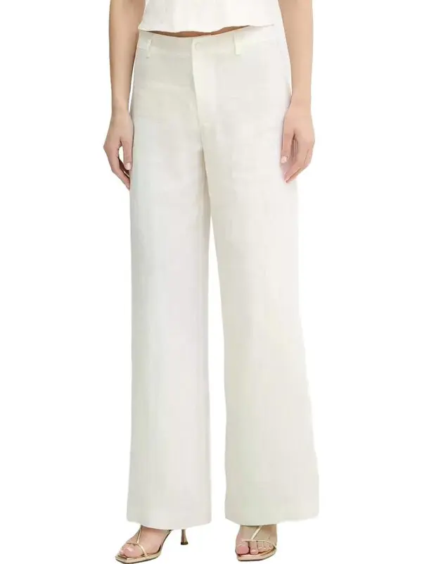 Bardot Serafina Mid-rise Wide-leg Trousers - White