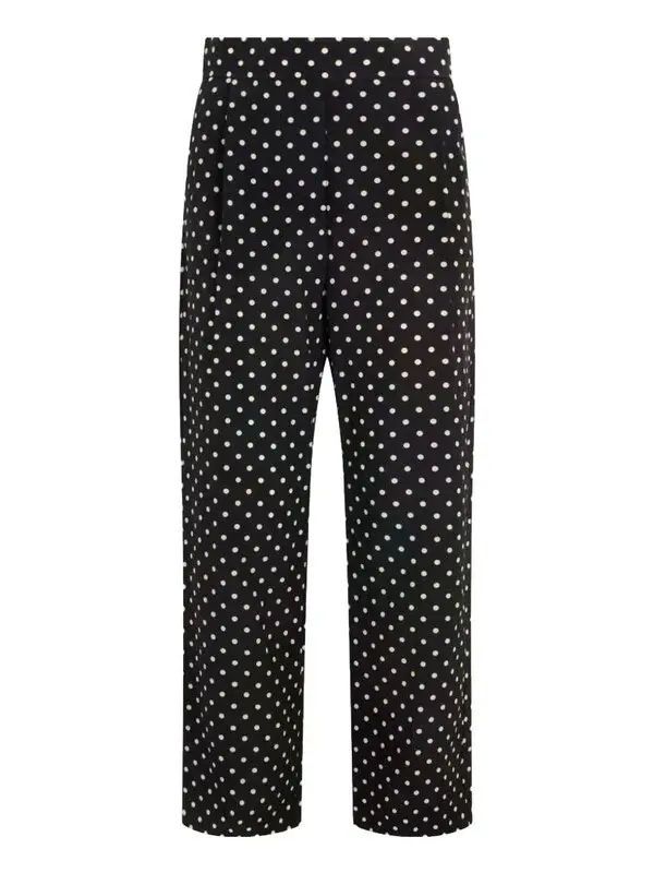 Valentino Garavani Polka-dot Silk Trousers - Black