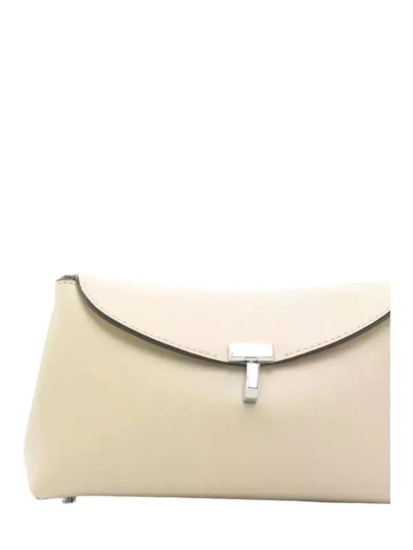 TOTEME Mini Leather Clutch Bag With T-lock Fastening - Neutrals