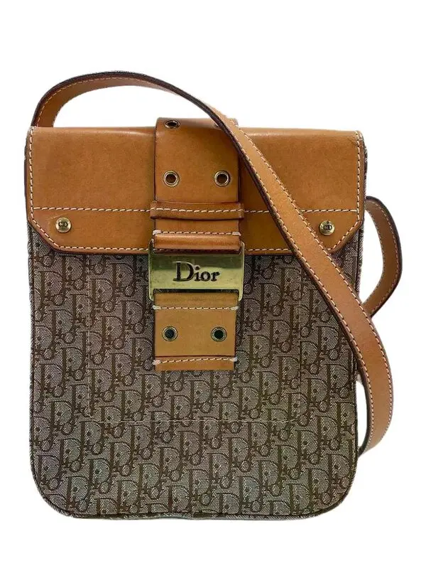 Dior 2000s Trotter Shoulder Bag - Brown
