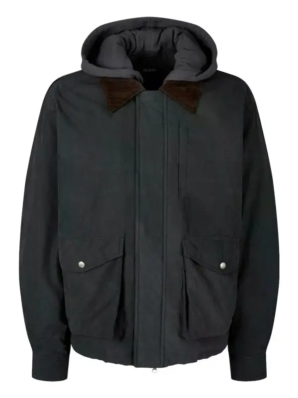 STUDIO TOMBOY Corduroy Collar Bomber Jacket - Grey