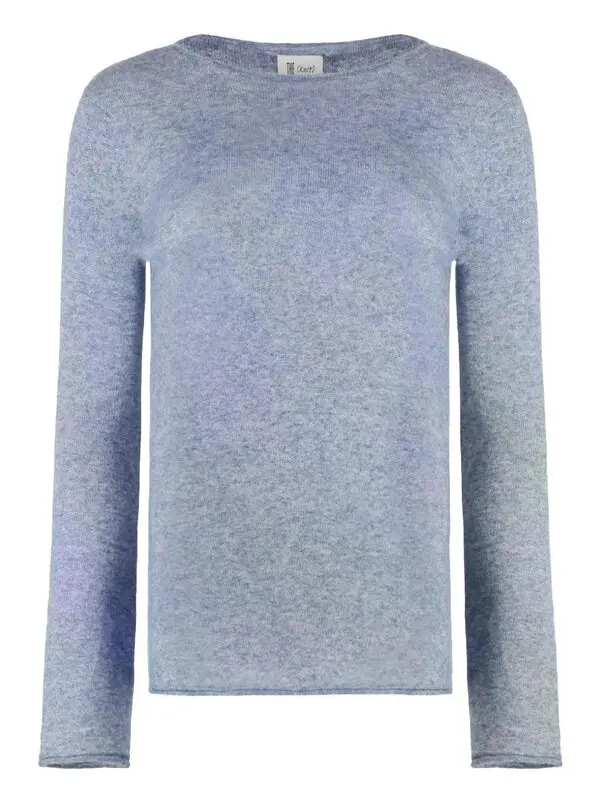 THE (ALPHABET) Fine Knit Long Sleeve Top - Grey