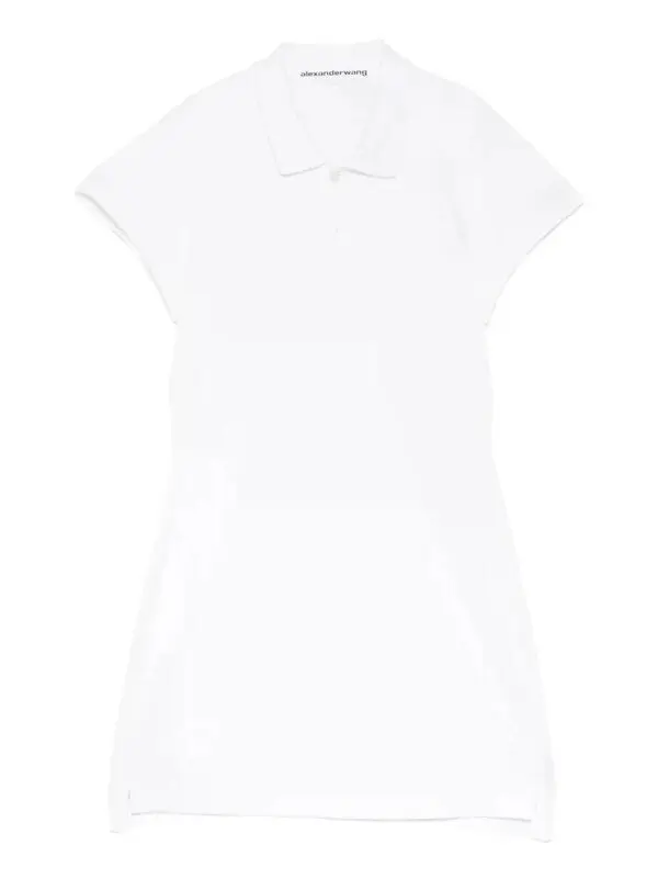 Alexander Wang Shrunken Mini Polo Dress - White