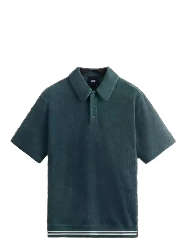 Kith Graham Logo-embossed Short-sleeve Polo Shirt - Green