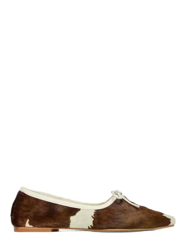 Freda Salvador Jada Calf-hair Ballet Flats - Brown