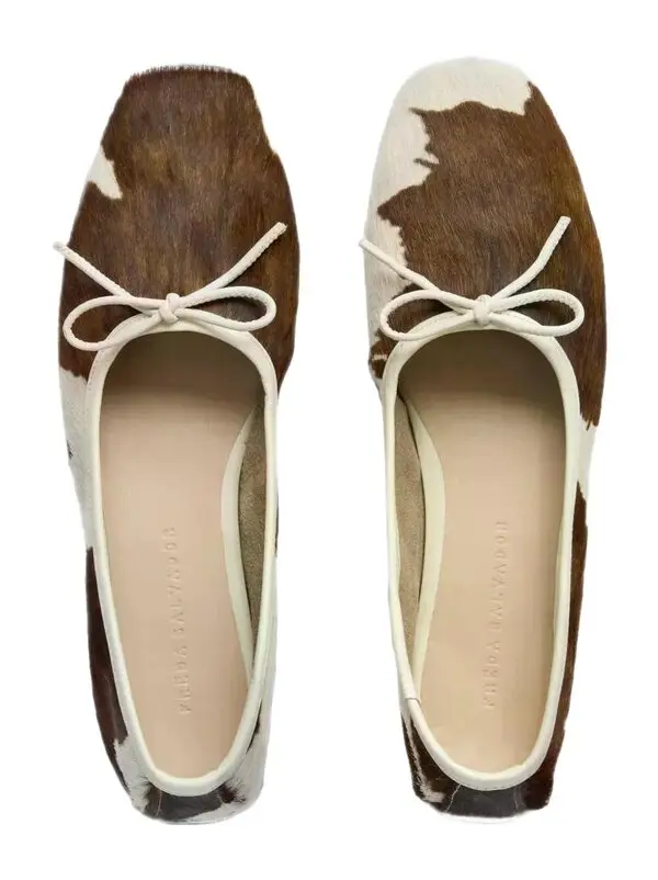 Freda Salvador Jada Calf-hair Ballet Flats - Brown