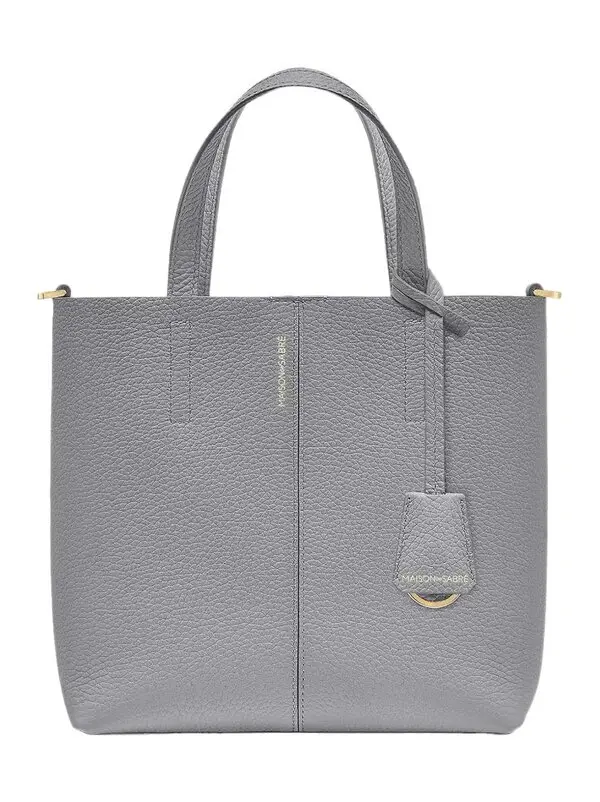 MAISON DE SABRE Small Soft Leather Tote Bag - Grey