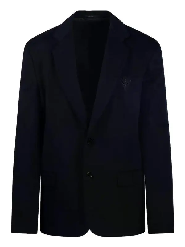 Gucci Logo-embroidered Single-breasted Blazer - Blue