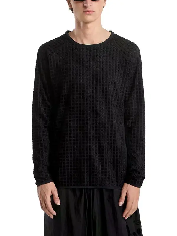 Y3 Reversible Waffle-knit T-shirt - Black