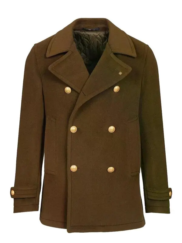 Tagliatore Double-breasted Wool Pea Coat - Brown