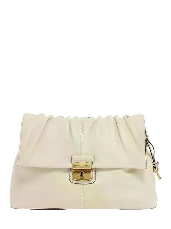 Marc Jacobs Cristina Ruched Leather Crossbody Bag - Neutrals