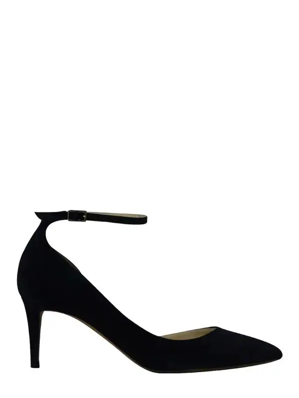 JIMMY CHOO Navy Suede Pointed-toe Ankle-strap Pumps - Blue