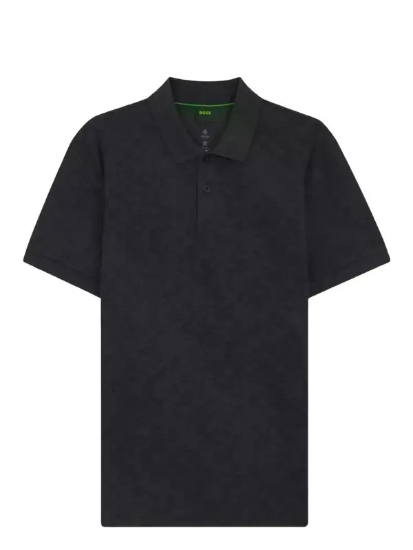 BOSS Geometric-print Polo Shirt - Grey