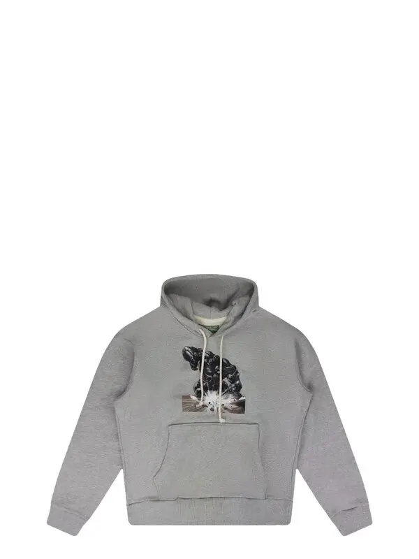 DENIM TEARS Graphic Print Hoodie - Grey