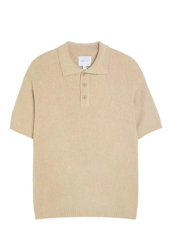 RAITH Ribbed-knit Polo Shirt - Neutrals
