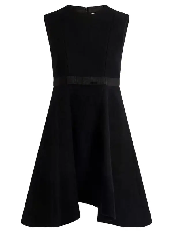 PATOU Midi Belted Handkerchief-hem Dress - Black