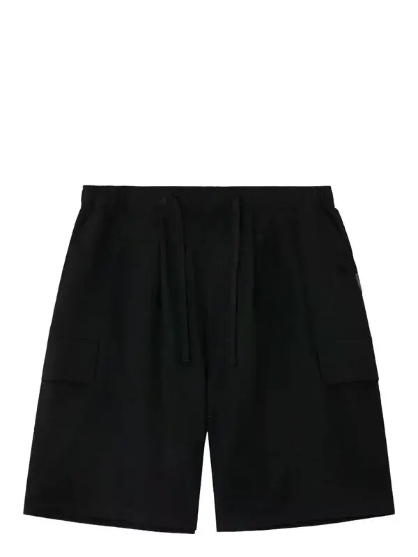 AFTERMATHS Cargo Shorts With Drawstring Waistband - Black