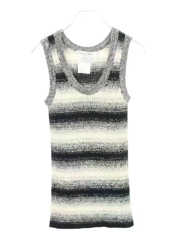Dior Striped Knit Tank Top - Blue