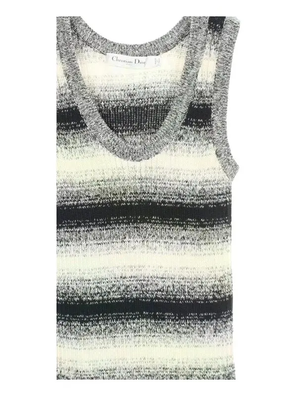 Dior Striped Knit Tank Top - Blue