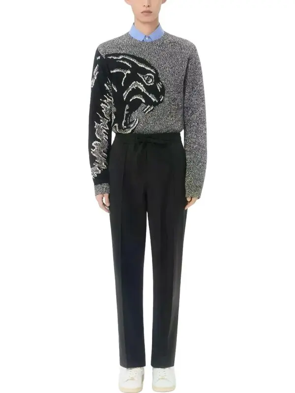 Valentino Garavani Vlogo Tailored Trousers - Black