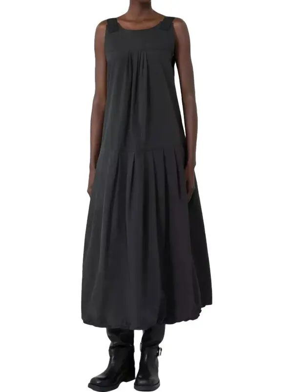 Max Mara Pleated Midi Dress - Black