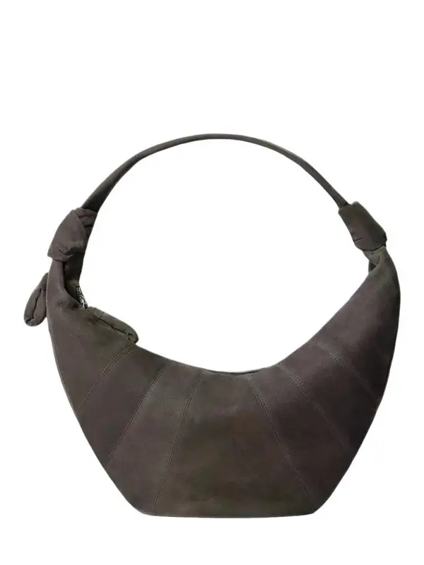 LEMAIRE Fortune Croissant Bag In Alpaca Nubuck - Brown